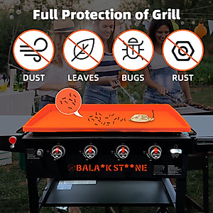 Hbaxbm 28 in Griddle Mat Silicone Full Coverage for Blackstone 28 Inch - Heavy Duty Food Grade Grill Protect Your from Dirt & Rust Silver