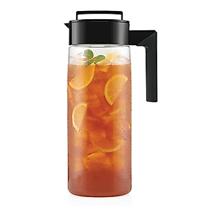Takeya Patented and Airtight Pitcher Made in the USA, BPA Free Food Grade Tritan Plastic, 2 qt, Black