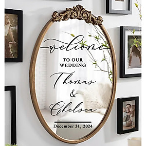 Welcome to Our Wedding Mirror Decal - Soon to Be Mr & Mrs Custom Mirror Lettering Decal Sticker - Just Married - Wedding Marriage Decoration