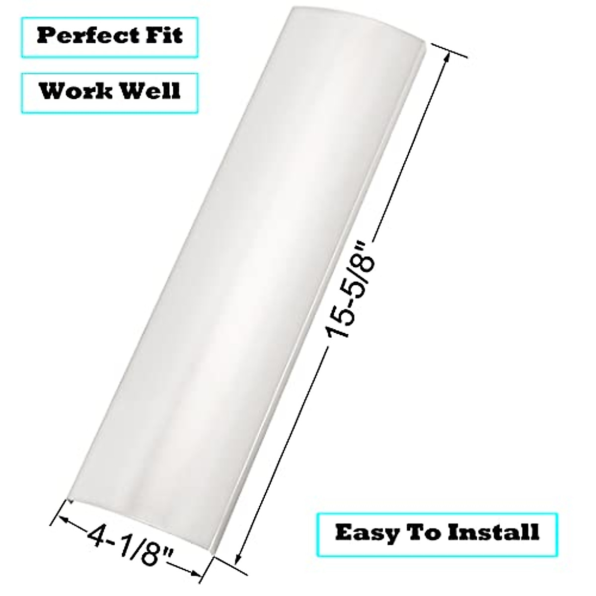 SUONA 15 5/8 Inch SS Heat Plates Shield for Kenmore 148.45961610 148.23683310 148.20125510 148.16656011 148.34176411 Grill Replacement Parts for Master Forge P3018 SH3118B Heat Diffuser 4 Pack ST-45-4