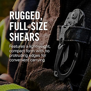 LEATHERMAN, Raptor Rescue, 6-in-1 Heavy-Duty Emergency/Trauma Shears, Made in the USA, Molle Compatible Holster Included, Black with MOLLE Compatible Holster, with MOLLE Compatible Holster