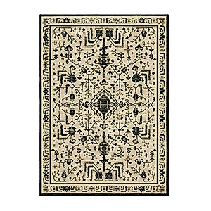 Mohawk Home Modern Farmhouse Daran Black Border Traditional (5' X 7') Area Rug