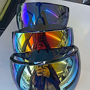 GAWYOEX Full Face Sunglasses,Oversized Polarized Tinted Face Shield,Mirrored Face Shield Anti-fog for Outdoor, Futuristic Cycling Beach for Men & Women(C)
