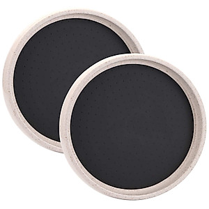 Lawei 2 Pack Lazy Susan Turntable - 10 Inch Non-Slip Lining Rotating Organizer Spice Storage Rack for Cabinet Pantry Refrigerator Countertop Spinning Organizer for Spices Condiments Baking