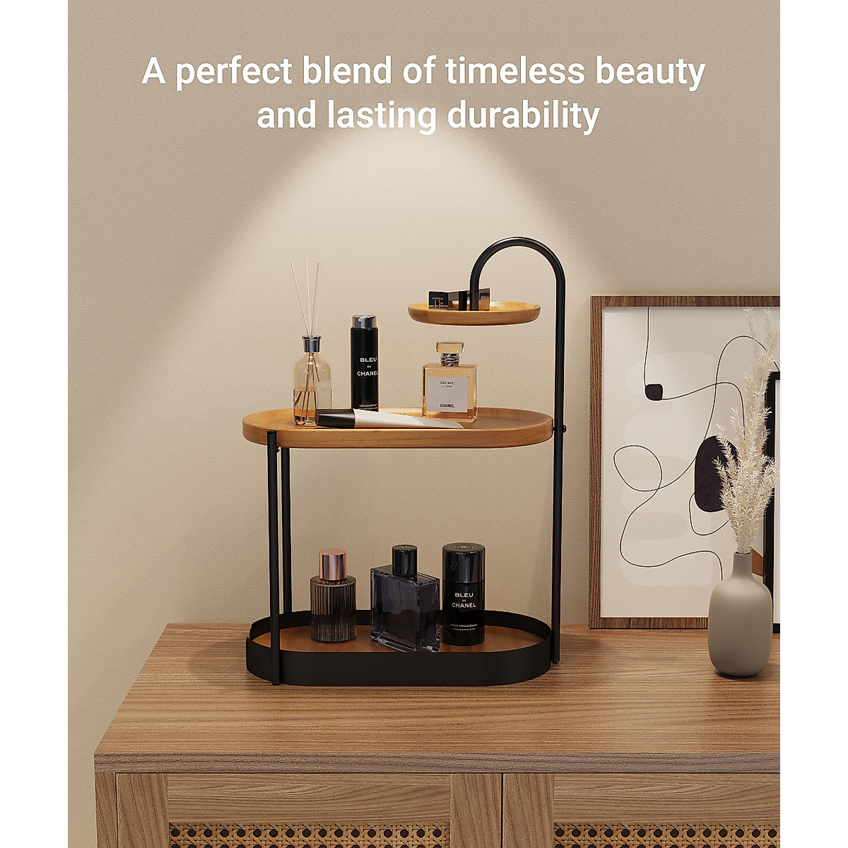 STARWARE 3 Tier Bathroom Organizer Countertop, Makeup Organizer Countertop for Vanity Storage & Home Decor, Exquisite Jewelry and Perfume Organizers for Dresser, Coffee Bar Organizer