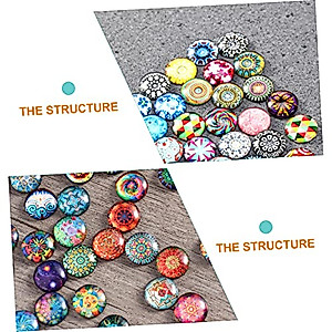 100 Pcs Gem Patch Jewelry Set Glass Vase Set Rhinestone Jewelry Set Loose Beads Glass Gemstone Patches Jewelry Making Supplies Halloween Jewelry Gems Patch Glass Cabochons Gem