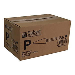 Sabert Pie or Cake Cutter, Black, Durable Plastic, Disposable, 72 Count