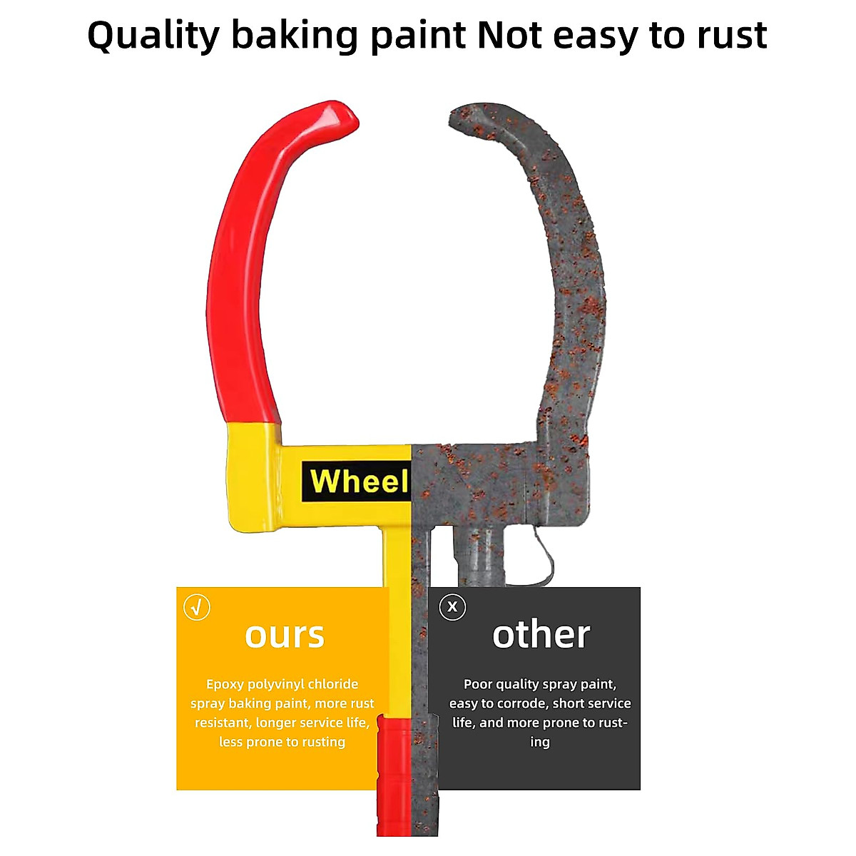 Universal Wheel Locks for Car and Trailer Tires - 2 Pack, Heavy Duty and Durable, DSPZGU Brand