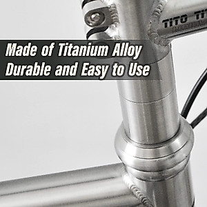 TiTo Titanium 4/6 Pcs Bicycle Headset Spacer 1-1/8 Inch 5-10-15-20-25-30mm Bike Handlebar Stem Spacers Threadless for MTB BMX Mountain Road Bikes Cycling(Glossy)