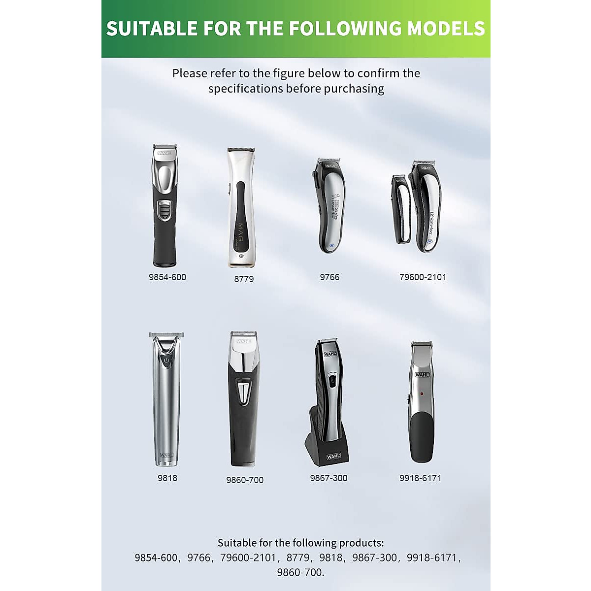 Bouge Electric Shaver Trimmer Power Supply 4V-4.2V Charger Compatible with Wahl 9818L 9818 9888L 9854l 9876l Groomer Clipper S004mu0400090 9854-600 97581-405 9867-300 Replacement Power Cord Adapter