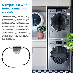 Haoguo Upgraded DV-MCK/A1 Laundry Multicontrol Kit with Longer Wire (Extended by 10cm), Compatible with Samsung Front Load Washer and Dryer, Control Dryer through Stacked Washer