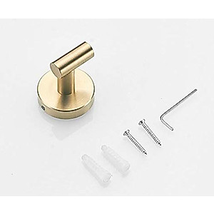 Skyscraper Stainless Steel Round Bathroom Towel Hooks Coat Hooks KB-BK-01(Gold)