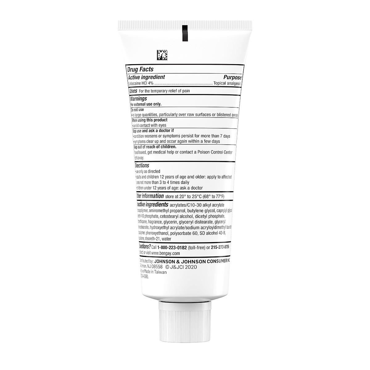 Bengay Pain Relieving Lidocaine Cream, Non-Greasy Topical Analgesic Cream with The Maximum Strength Numbing Relief of 4% Lidocaine HCl, Pleasant and Soothing Tropical Jasmine Scent, 3 oz