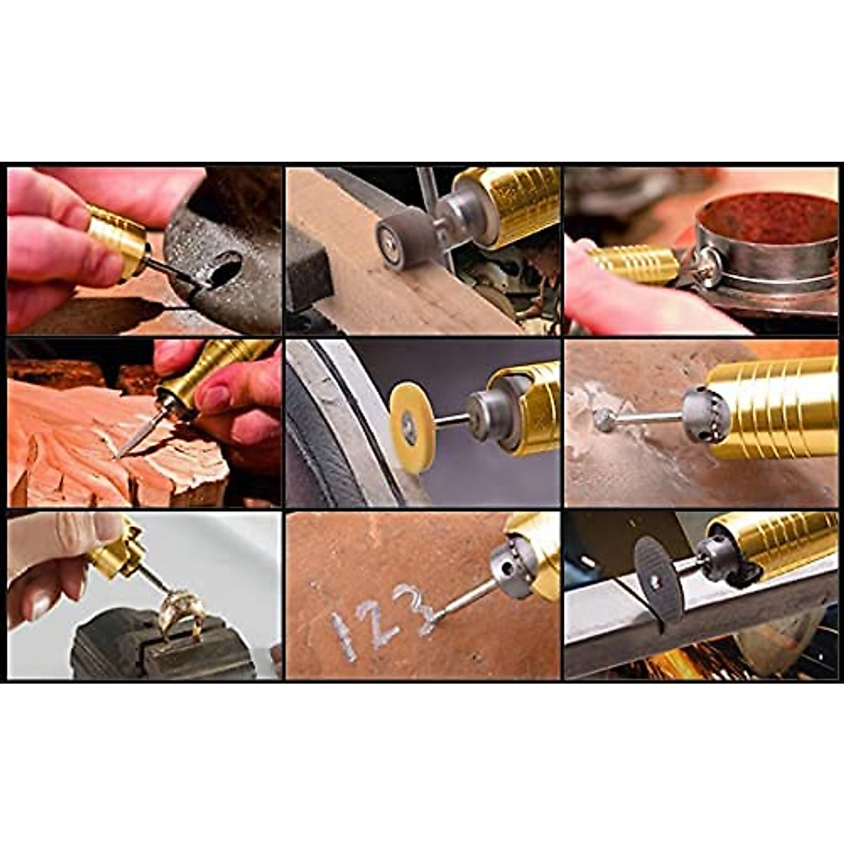 VOTOER 380W Rotary Tool Flex Shaft Hanging Grinder Machine Carver Electric Multi-function Metalworking Tools Repair Kit, Foot Pedal Control, Metal Flexible Shaft, 23000 RPM