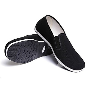 UNOW Chinese Traditional Cloth Kung Fu Shoes,Classic Soles,Black,41 | (US:Men 8-8.5 | Women 9.5)
