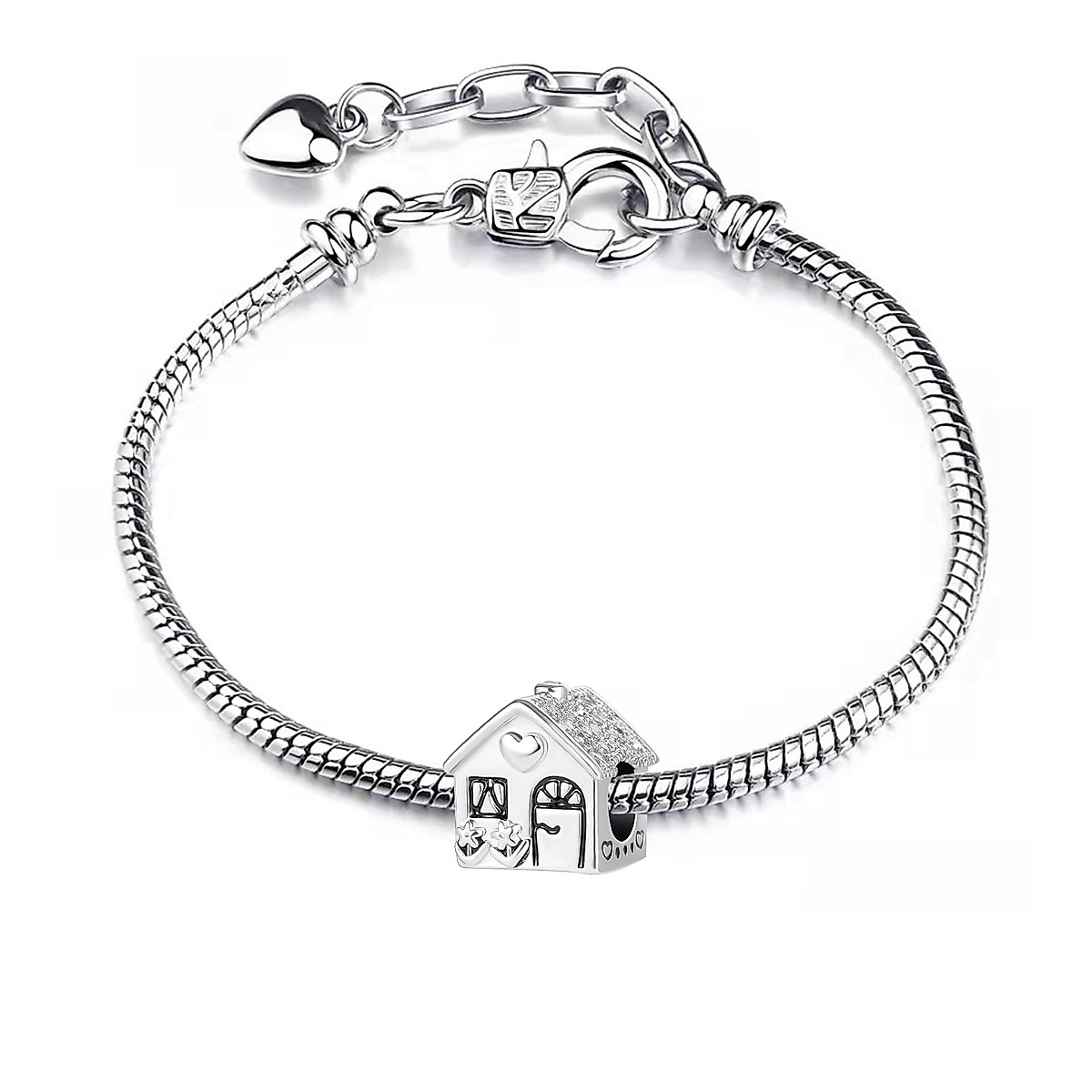 NARTGO Home Family House Charm Compatible with Pandora Charms Bracelets