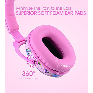 Hocazor HZ015 Kids Ear Protection-SNR 27dB Safety Earmuffs Durable Composite Material Hearing Protector Girls Noise Cancelling Headphones - Pink Ice Cream