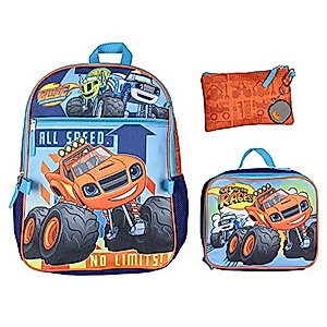 Blaze and the Monster Machines Backpack Set Lunch Box Pencil Case Key Chain Metal Carabiner