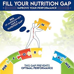 Adrenalwork Mens One a Day Multivitamin –- Includes Zinc, Magnesium, Vitamin B Complex, Iron, Essential Minerals+. Essential Multi Vitamins Supplements for Men