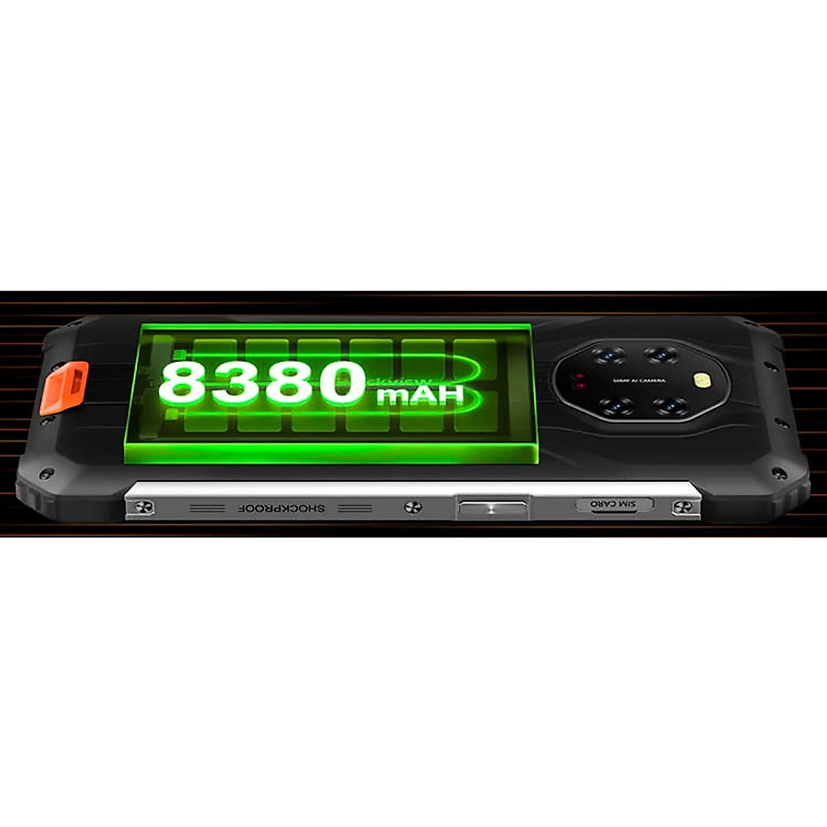 5G Rugged Smartphone, Blackview BL8800, 8GB+128GB Rugged Unlocked Phones, 50MP+ 20MP IR Night-Vision Camera, 8380mAh Battery 33W Fast Charge, 6.58" FHD Android 11, IP68/IP69K Waterproof, GPS, NFC, OTG