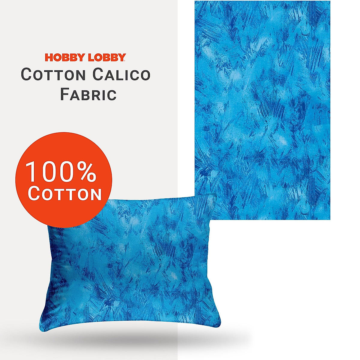 Blended Blue Cotton Calico Fabric (1 Yard) – Printed Sewing Fabric by The Yard – Lightweight Precut Fabric for Sewing Clothes, Homeware, & Other Accessories – DIY Craft Fabric