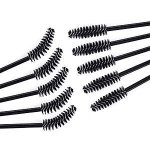 Tbestmax 200 Disposable Mascara Wand Eyebrow Brushes Spoolies Applicator for Eyelash Extension Makeup Kits