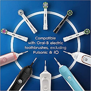 Oral-B CrossAction Toothbrush Head Black, CleanMaximiser Technology, 10 Counts, Mailbox Sized Pack, 7 g