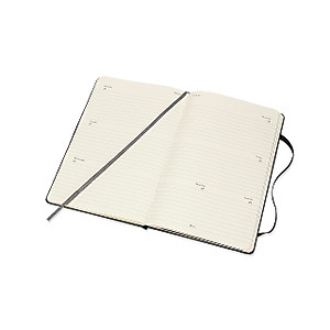 Moleskine Classic 12 Month 2022 Weekly Horizontal Planner, Hard Cover, Large (5" x 8.25"), Black