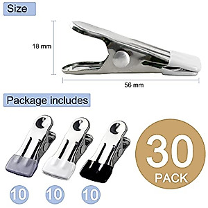 30 Pack Heavy Duty Clothes Pins for Hanging Clothes,Stainless Steel Strong Clips for Clothes ,Crafts,Beach Towel,Kitchen Clips Sock,Fabric,Utility Clips Drying Pegs for Outdoor Clothesline Clips