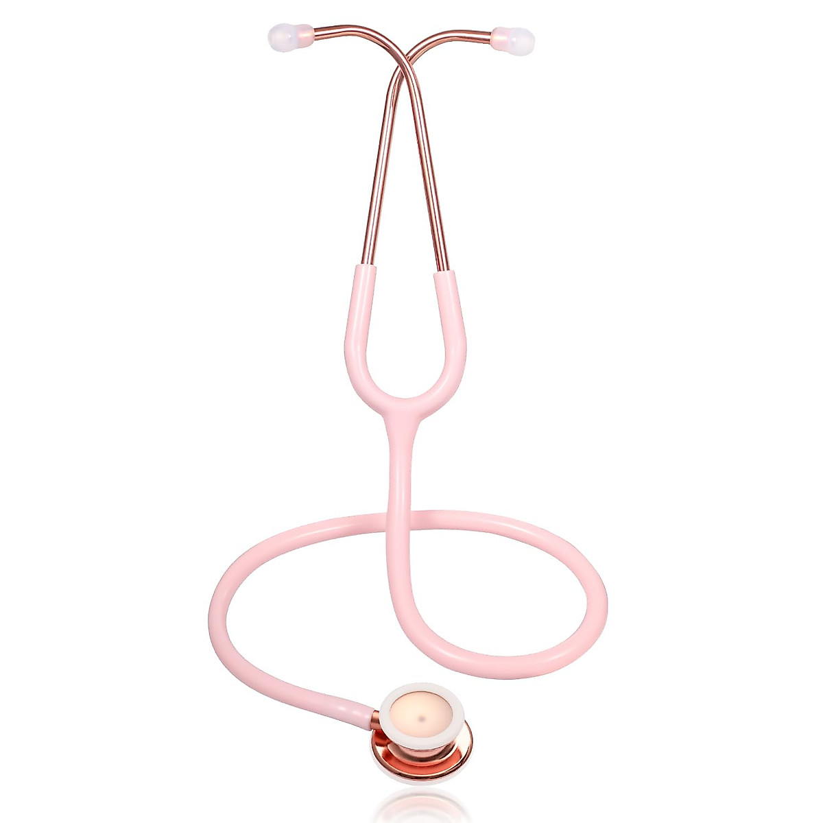 Scienlodic Double-Sided Stethoscope with Ear Tips, Professional Stethoscope for Doctor Nurse Clinical Student Use, Customized Gold-Plated High-end - Light Pink