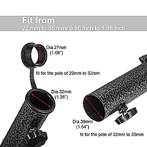 Hotop Patio Umbrella Steel Stand Beach Umbrella Metal Ground Grass Screw Holder Stands with 2 Forks, Safe for Use (3 Pieces)