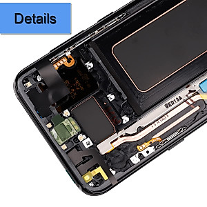 [No Fingerprint Support] New TFT LCD Screen Compatible with Samsung Galaxy S8+ Plus G955F G955P G955V G955T G955R4 LCD Touch Screen Display Assembly with Frame + Tools(Black)