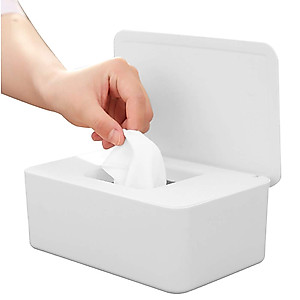 Ophobay Baby Wipes Dispenser, Baby Wipes Case Holder Keeps Diaper Wipes Fresh Non-Slip Wipe Container Three-Layer Seal Design