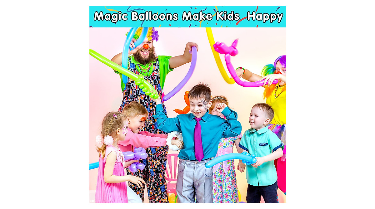 Telodyme 400PCS Long Balloons,Assorted Color Twisting Animal Balloons ...