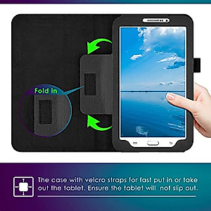 DETUOSI Slim Case for Samsung Galaxy Tab 3 7.0" 2013 (SM-T210/T215/P3200), Ultra Thin Lightweight Folio Folding PU Leather Full-Body Protective Tablet Book Cover + Multi-Angle Stand + Magnetic Closure