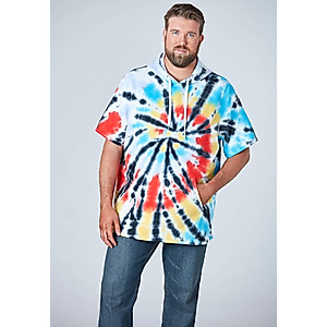 Liberty Blues by KingSize Men's Big & Tall Short-Sleeve Hoodie - 6XL, Shale Grey