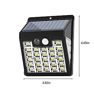 Solar Outdoor Lights, Street Light Ip65 Waterproof Outdoor Solar Powered Dusk to Dawning with Motion Sensor Led Floods Light for Parking Lot, Drive-Way