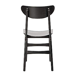 Safavieh Home Lucca Retro Black Dining Chair, Wood, Set of 2