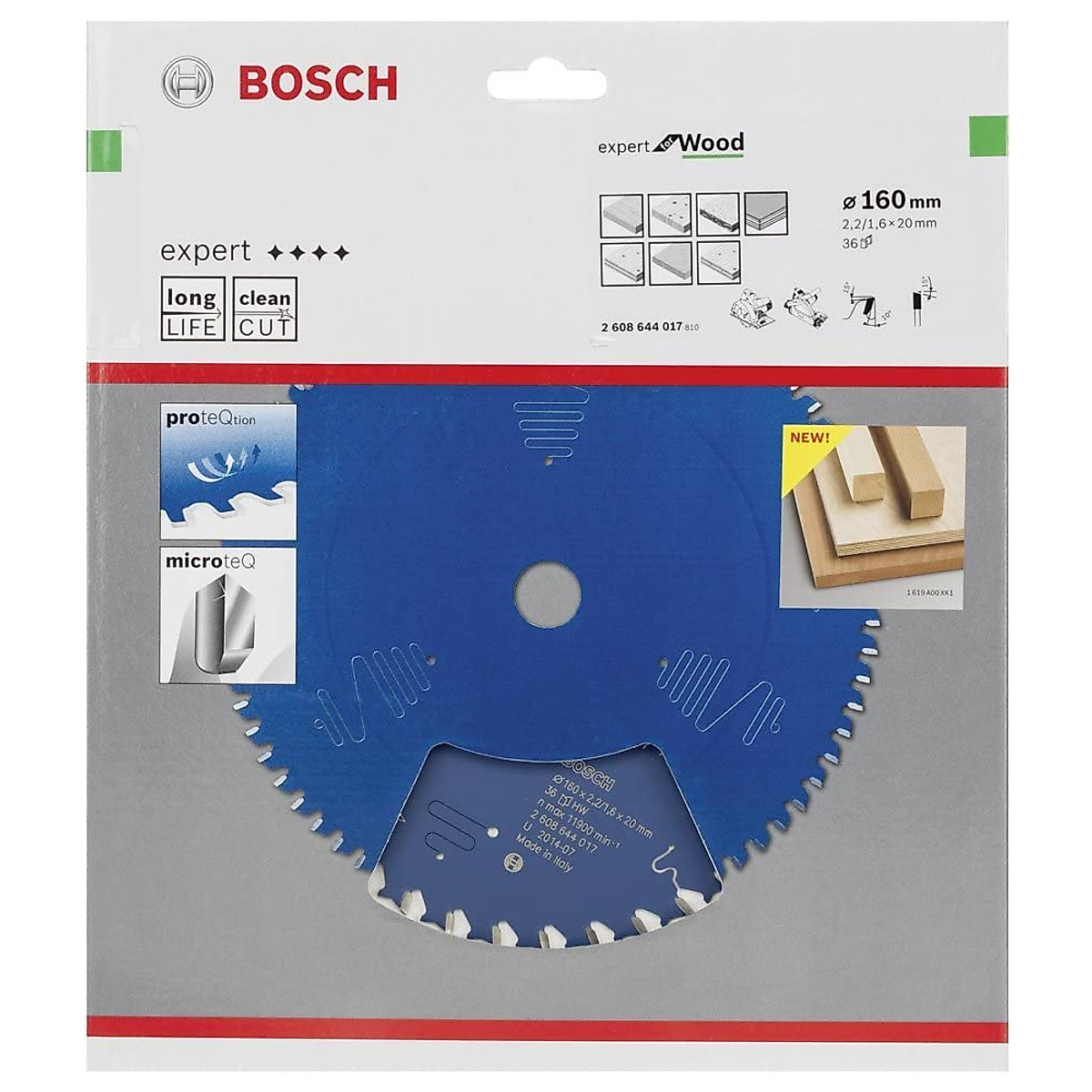 Bosch 2608644017 EXWOH 6.3" x 20mm 36T Circular saw blade Top Precision