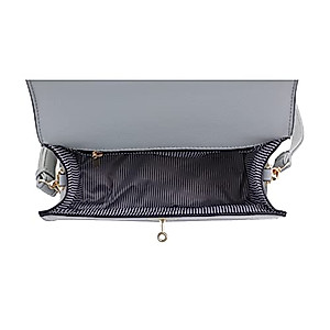 EVVE Women's Top Handle Satchel with Detachable Strap Small Pebbled Leather Crossbody Bag_DUSTY BLUE