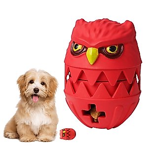 Indestructible Rubber Dog Chew Toy - Owl Shaped Indestructible Dog Toys for Aggressive Chewers, Super Chew Interactive Teething Toys for Puppies & Dogs, Heavy Duty Durable & Tough Chew Toys for Dog