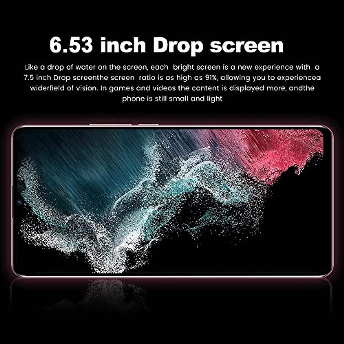 Unlocked Smartphones, 5G Android Smart Phone HD Full Screen Phone, Dual SIM Unlocked Cell Phone, 2+16G RAM, Long Battery Life, 6.53-inch Water Drop Screen Touch Screen Mobile Cell Phone (White)