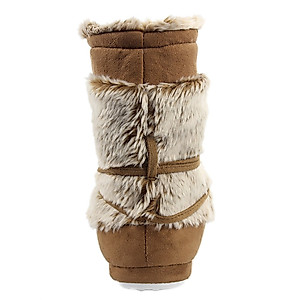 Home Slipper Womens Super Warm with Pom Poms Lined Tall Indoor Room Floor House Boots Slippers Shoes,US 7/8,Khaki