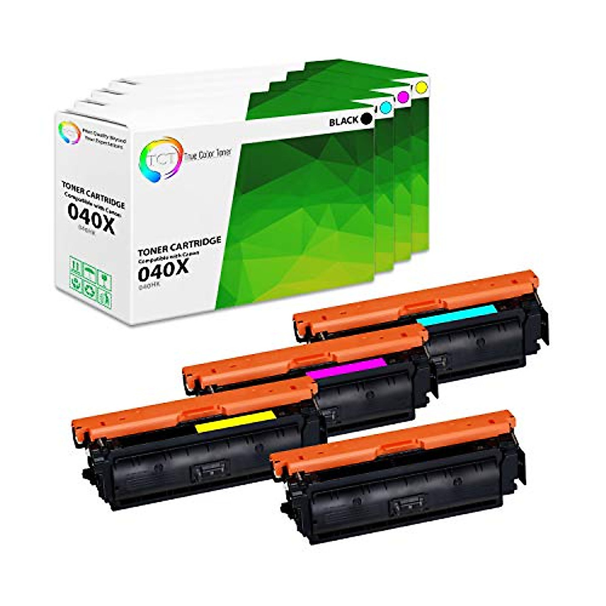TCT Premium Compatible Toner Cartridge Replacement for Canon 040H High Yield Works with Canon Color ImageClass LBP712CDN LBP712CX Printers (Black, Cyan, Magenta, Yellow) - 4 Pack