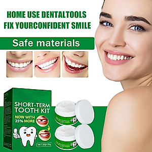Moldable False Teeth, Tooth Replacement Kit,Temporary Teeth Repair Kit,Tooth Repair Kit for Snap On Instant and Confident Smile,with Mouth Mirror, 3 Pcs Differernt Dental Probe