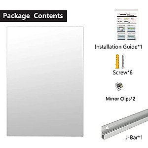 CrossROBBIN Wall Mounted Activity Mirrors for Home Gym and Commercial Use (1, 48"x32")