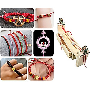 Xximuim Paracord Jig Bracelet Maker Wood Jig Bracelet Maker U Shape Clear Scale Bracelet with 2 Clamp DIY Hand Knitting Bracelet Jig Bracelet Braiding Tool (Style 3.)