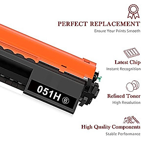 Toner Kingdom Compatible Toner Cartridge Replacement for Canon 051H 051 High Capacity for Canon ImageCLASS MF267dw LBP162dw MF264dw MF267dw Printer (Black, 2-Pack)