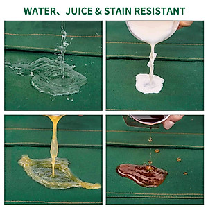 RockyToy Chef Apron with Pockets, Cotton Canvas Apron for Artists Painting, Kitchen Cooking for Men and Women, Adjustable Size S-XXL, Green