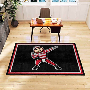 FANMATS 36442 Ohio State Buckeyes 5ft. x 8 ft. Plush Area Rug